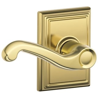 Schlage Flair Passage Door Lever Set with the Decorative Addison Trim ...