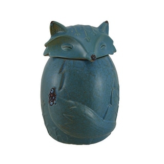 Blue Ceramic Fox Cookie / Treat Jar - Bed Bath & Beyond - 16751582