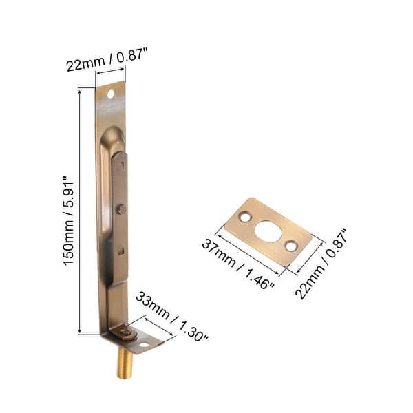 6 Inch Stainless Steel Door Concealed Slide Lock Latch Flush Bolt - Bed ...