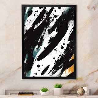 Designart "Black And White Abstract Collages Enchantment" Abstract Wall ...