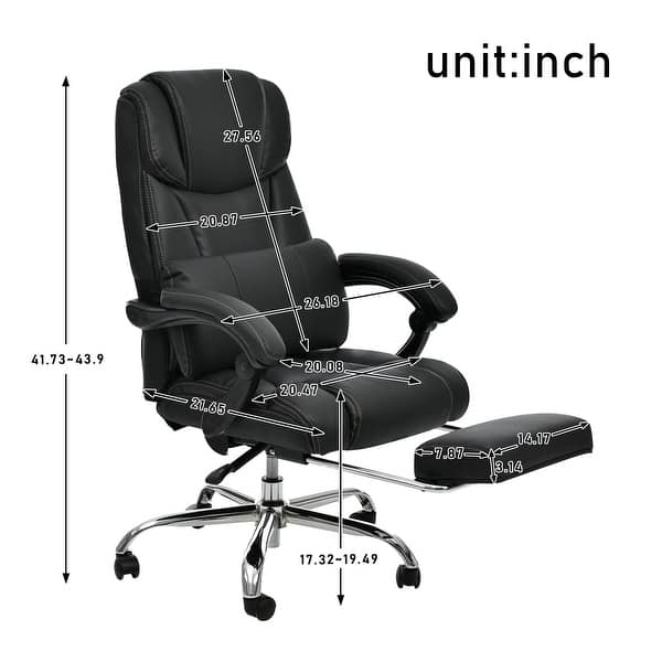 The Office Executive Chair with 135° Reclining and Thick-Padded ...