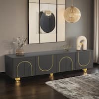 75" Modern TV Stand for TVs up to 75 Inches, Entertainment Center with ...