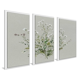 "Bouquet of Grace I" by Livi Finn Print on Floating Canvas Set of 3 ...