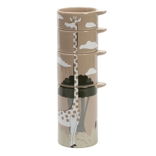 Stacking Giraffe Measuring Cups - Set of Four - Glazed Ceramic - 9 in ...