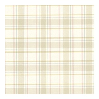 Grand Plaid Beige Plaid Wallpaper - 396in x 20.5in 0.25in - Bed Bath ...