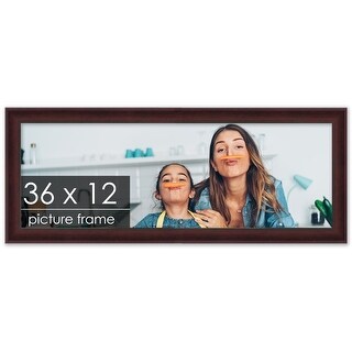 36x12 Contemporary Mahogany Wood Picture Panoramic Frame - Panoramic ...