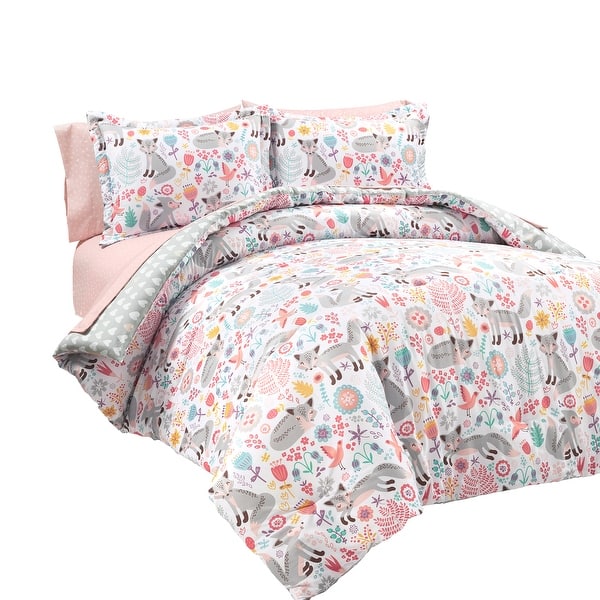Lush Decor Pixie Fox With Sheet Set Kids Back To Campus Comforter - Bed ...