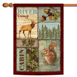 River Camp and Cabin Outdoor House Flag 40" x 28" - Bed Bath & Beyond ...