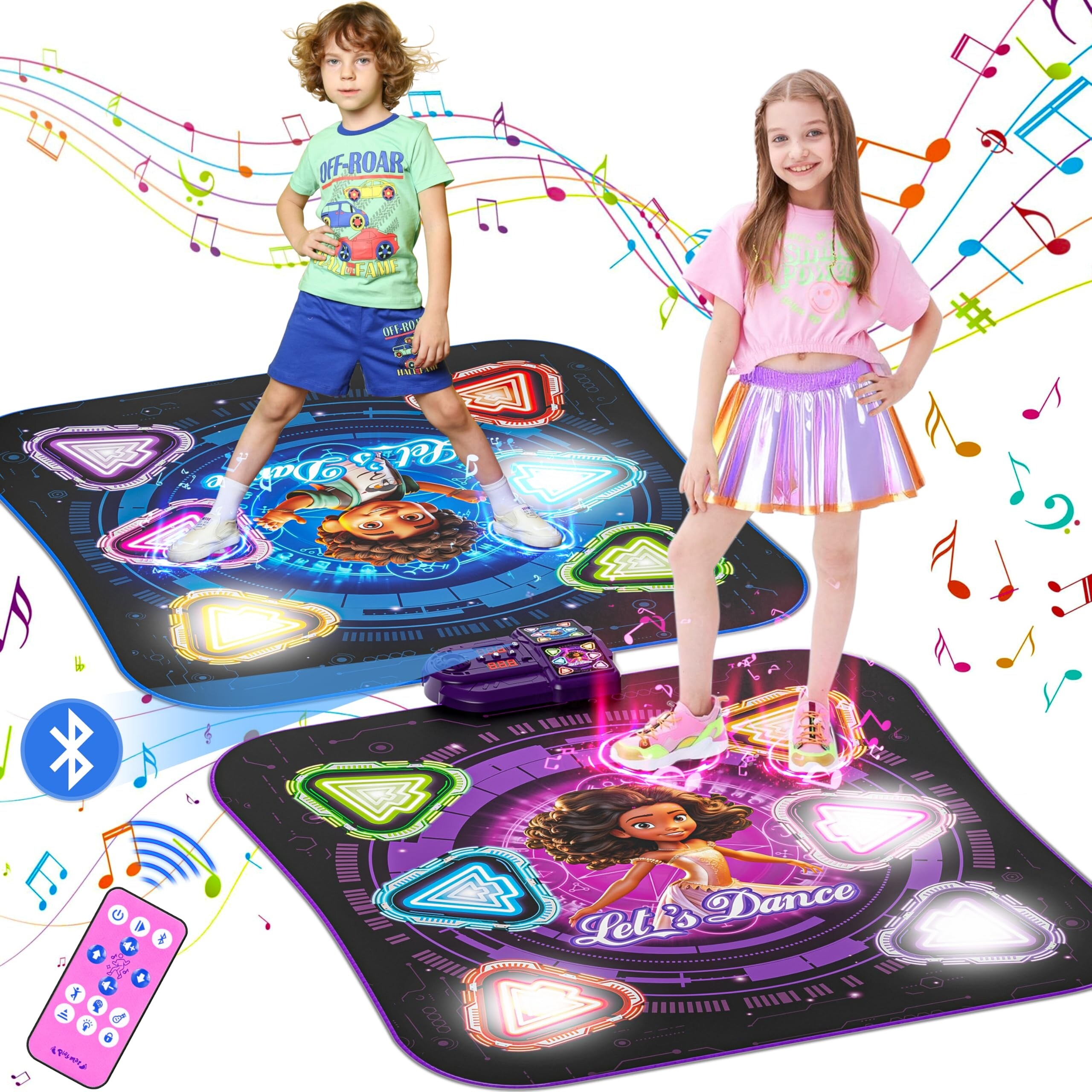 Dance Mat For Kids Ages 4-8 Dance Mat Toys For 3-12 Year Old Girls, 6 ...