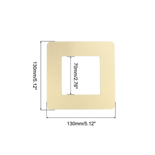 Switch Surround Plate 1 Gang Aluminum Plastic Bright Gold Tone 130mm x ...