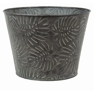Embossed Palm Leaf Pattern Planter - Bed Bath & Beyond - 36882352