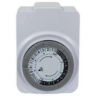 24-Hour Electronic Mechanical Countdown Timer - 3.5" - White - Bed Bath ...