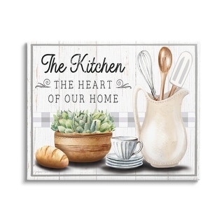 Stupell Kitchen Heart of Home Canvas Wall Art Design by Elizabeth ...