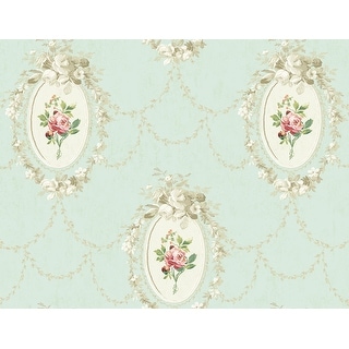 Seabrook Designs Galilea Full Bloom Toile Unpasted Wallpaper - Bed Bath ...