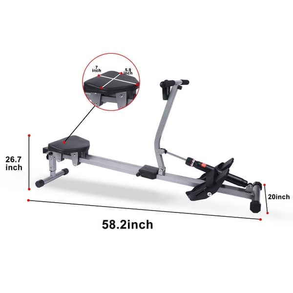 Fitness Rowing Machine Rower Ergometer, with 12 Levels of Adjustable ...
