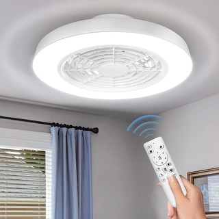 Oaks Aura 42in. LED DIY Shape Modern Ring Ceiling Fan With Lights, 6 ...