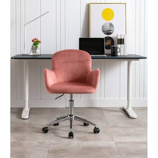 Velvet Swivel Shell Vanity Chair Accent Home Office Task Chair with ...