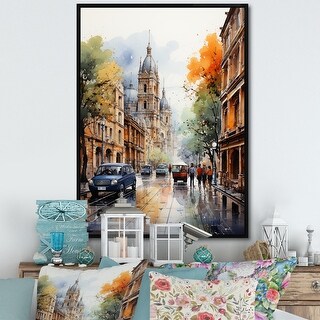 Designart "Mexico Zocalo Splendor Urban" Mexico Framed Wall Art Prints ...