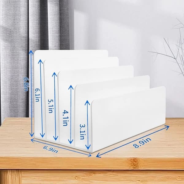 4 Section Acrylic File Organizer for Desk - Bed Bath & Beyond - 39310880