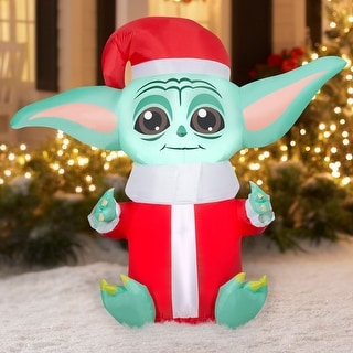 Gemmy Christmas Inflatable Grogu™ in Santa Suit, 4.5 ft Tall - Bed Bath ...