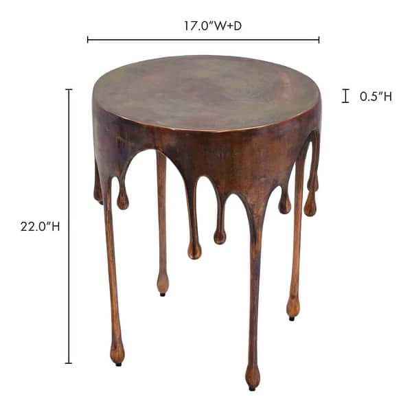 Macari Industrial Metal Drip Accent Table - Bed Bath & Beyond - 38358396