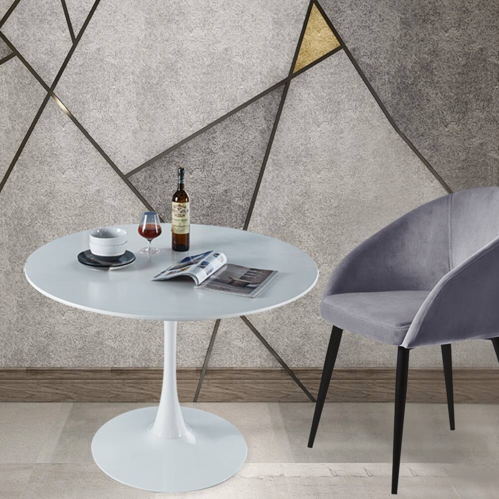 Round Dining Table,MDF Dining Table , Kitchen Table - Overstock - 34520922
