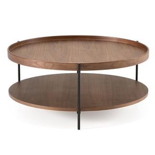 Modrest Savoy Modern Walnut Large Coffee Table - Bed Bath & Beyond ...