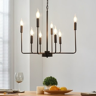Depuley 8-Light Industrial Farmhouse Metal Candlelabrum Chandelier ...