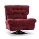 MCombo Swivel Accent Chair, Modern Tufted Upholstered Armless Chairs ...
