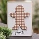 Sweet Gingerbread Man Block - 3.5" wide by .75" deep and 5" high. - Bed ...