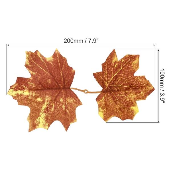 Fake Fall Leaves, 60 Pack Artificial Maple Leaves Faux Style 5 - Bed ...