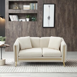 Loveseat Sofa Velvet Upholstered 2 Seater Tufted Back Couch - Bed Bath ...