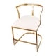 A&B Home Cavendish Gold and White Chair - Bed Bath & Beyond - 19420098