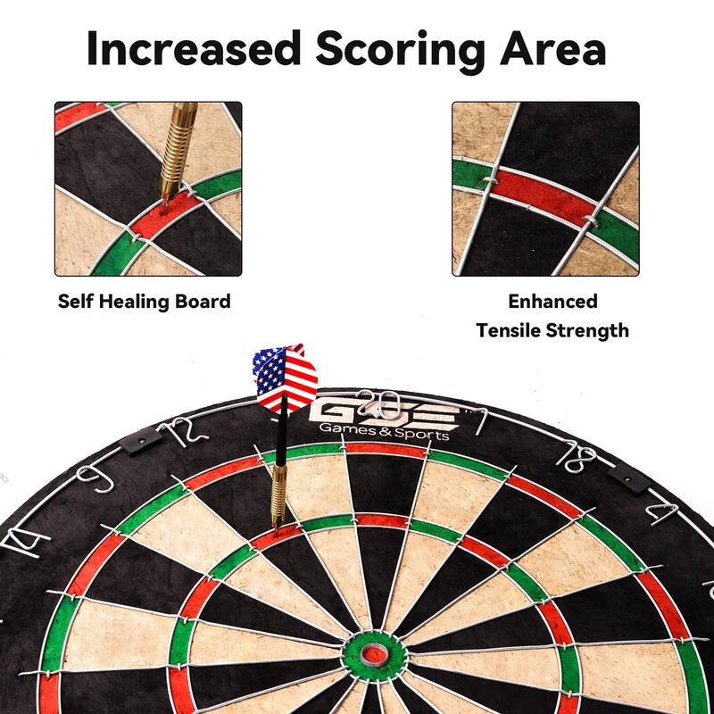 GSE™ 18" Regulation Size Bristle Dart Board Game Set. Professional ...