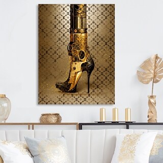 Designart 'Luxury Brand Bionic Heel I' Fashion Shoes Metal Wall Art ...