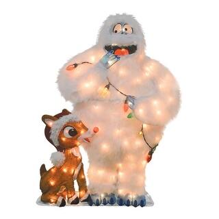 ProductWorks 32 In Rudolph and Bumble Holiday Indoor/Outdoor Festive ...