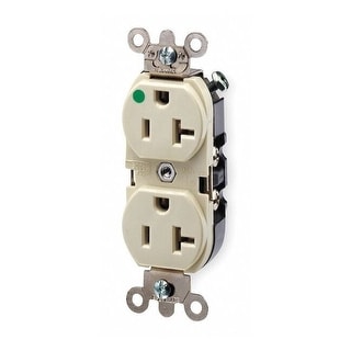 Leviton Receptacle,Duplex,20A,5-20R,125V,Ivory 8300-HLI - 1 Each - Bed ...