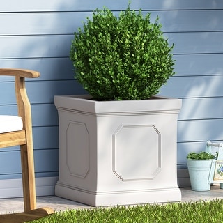 Roomfitters 16x16" Decorative Square Planter, Outdoor Flower Pot for ...