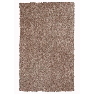 Domani Euphoria Plush Beige Heather Hand-Woven Shag Rug - Bed Bath ...