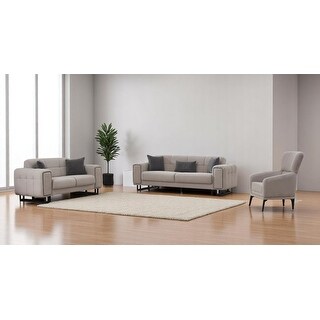 Luxora 3 Pieces Living Room Sets 1 Sofa 1 Love seat 1 Chair - Bed Bath ...