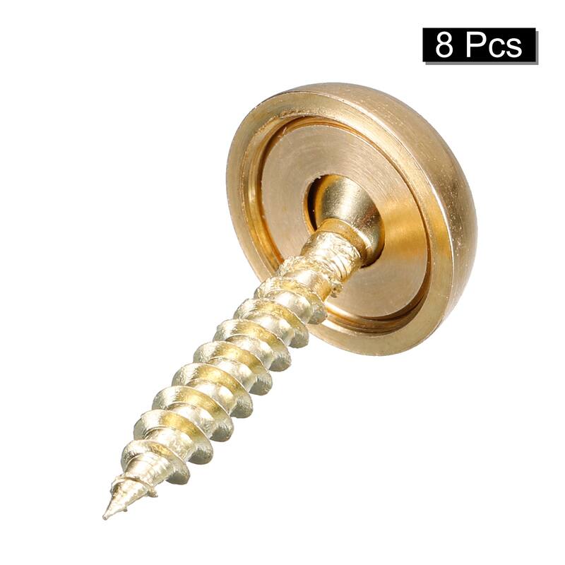 8Pcs 15mm Decorative Screws with Caps Mirror Screws for Mirrors Tables ...
