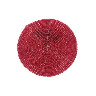 Christmas Beaded Round Coaster Red - Set of 6 - Bed Bath & Beyond ...