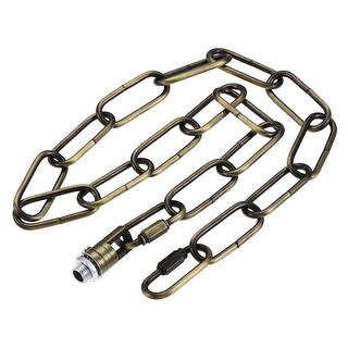 Pendant Light Fixture Chain 24" Long with Chain Connectors Hook Rings ...