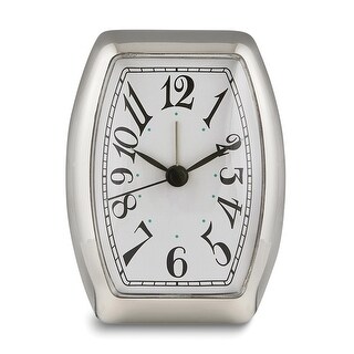 Curata Silver-Plated Quartz Travel Alarm Clock - Bed Bath & Beyond ...