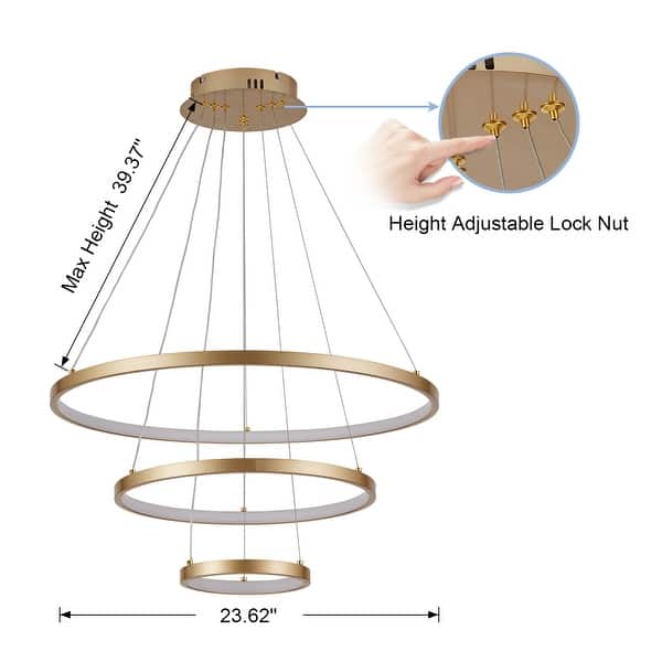 Modern 3-Light LED Integrated Chandelier - Bed Bath & Beyond - 38006389