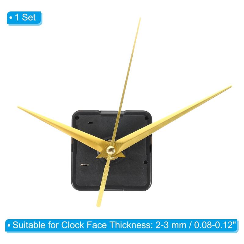 1Set Quartz Clock Movement Kit 1/2" Shaft for 2-3mm Clock Dial Thick ...
