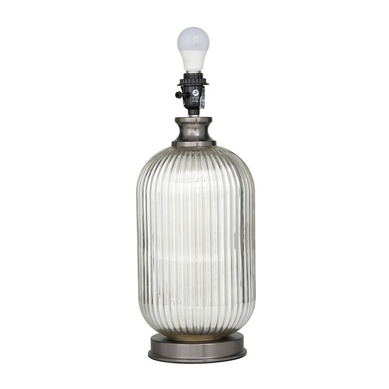 Elegant Silver Glass Table Lamp - Overstock - 35533293