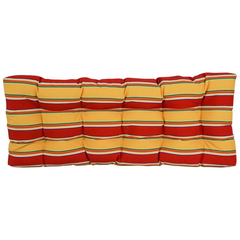 Tufted Indoor/Outdoor Bench Cushion (Multiple widths from 46 to 60 inch ...