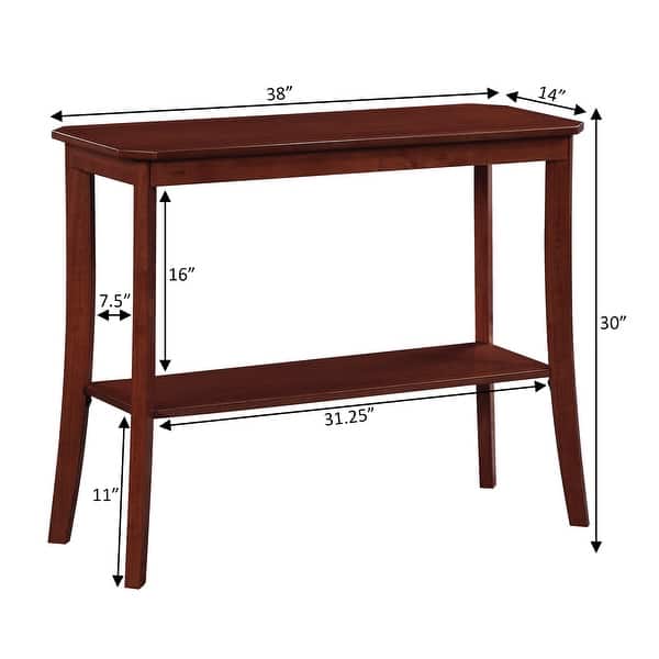 Convenience Concepts Designs2Go Baja Console Table with Shelf - Bed ...
