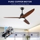 52" Ceiling Fan w/ 3 Color Dimmable Remote Control Reversible DC Motor ...